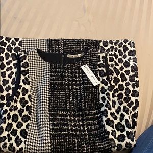 Alice + Olivia | Dresses | Clyde Patten Mix Wool Blend Mini Dress Us ...